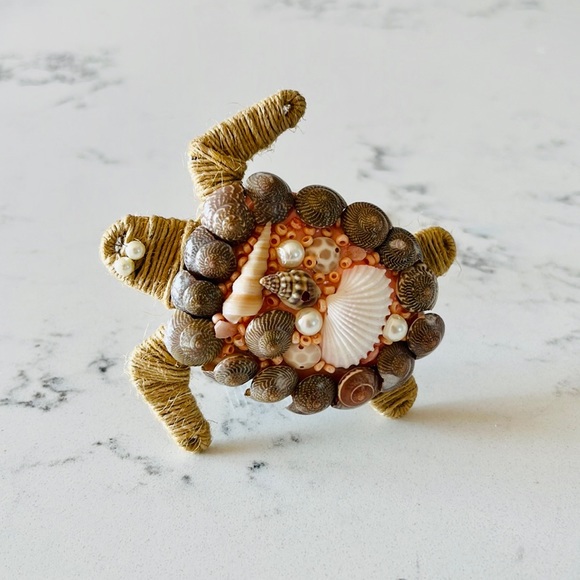 Pier 1 | Dining | Pier Turtle Beaded Shell Napkin Rings Set Of 4 | Poshmark